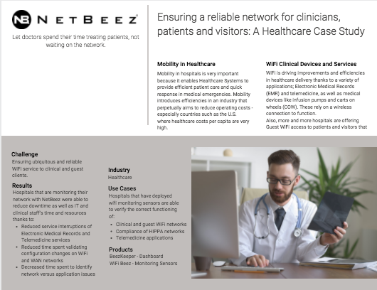 Healthcare Case Study | NetBeez Network Monitoring