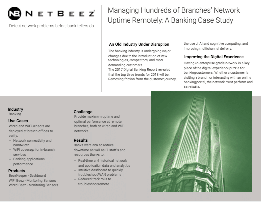 Banking Case Study | NetBeez Network Monitoring